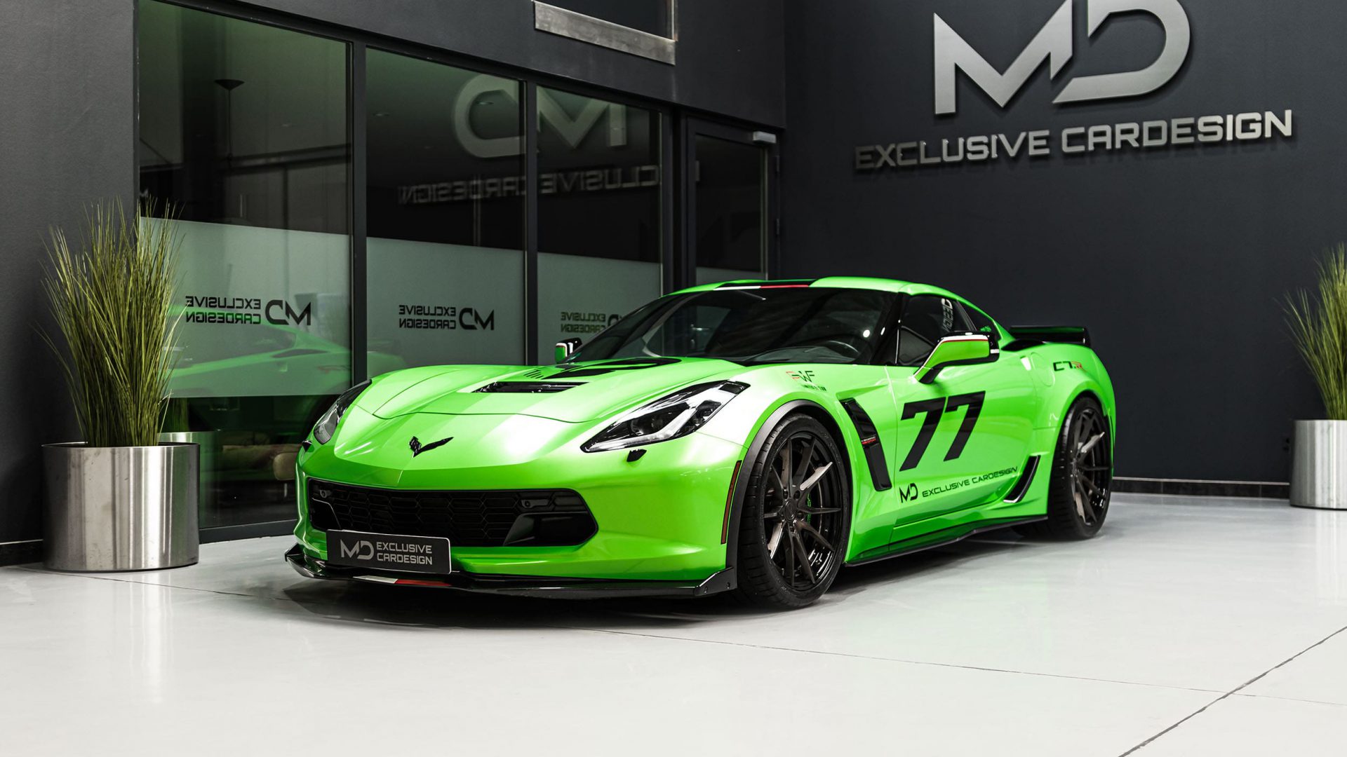 Chevrolet Corvette C7 - Folierung in PWF Gymkhana Green C7-R Style - M ...