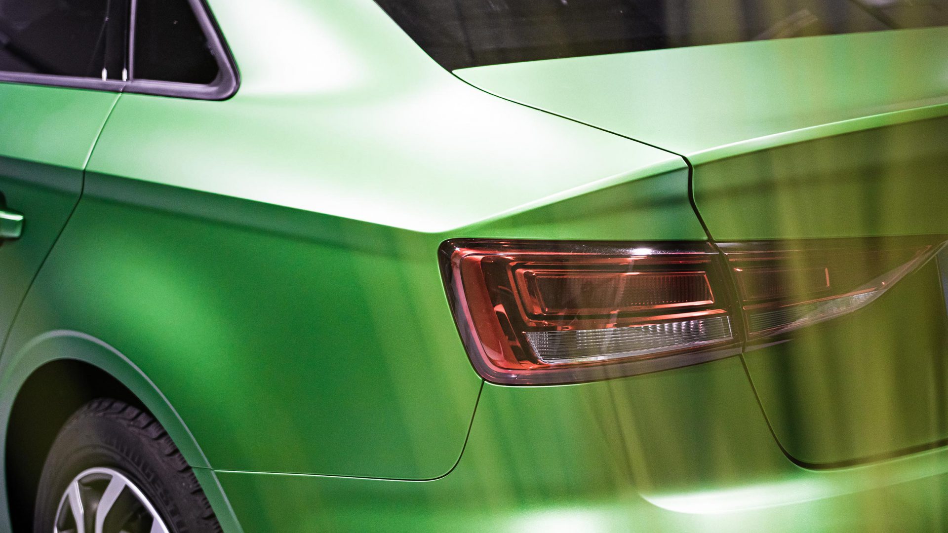 Audi A3 8V Sedan Wrapping in PWF Matt Krypton Green + Black Roof - M&D ...