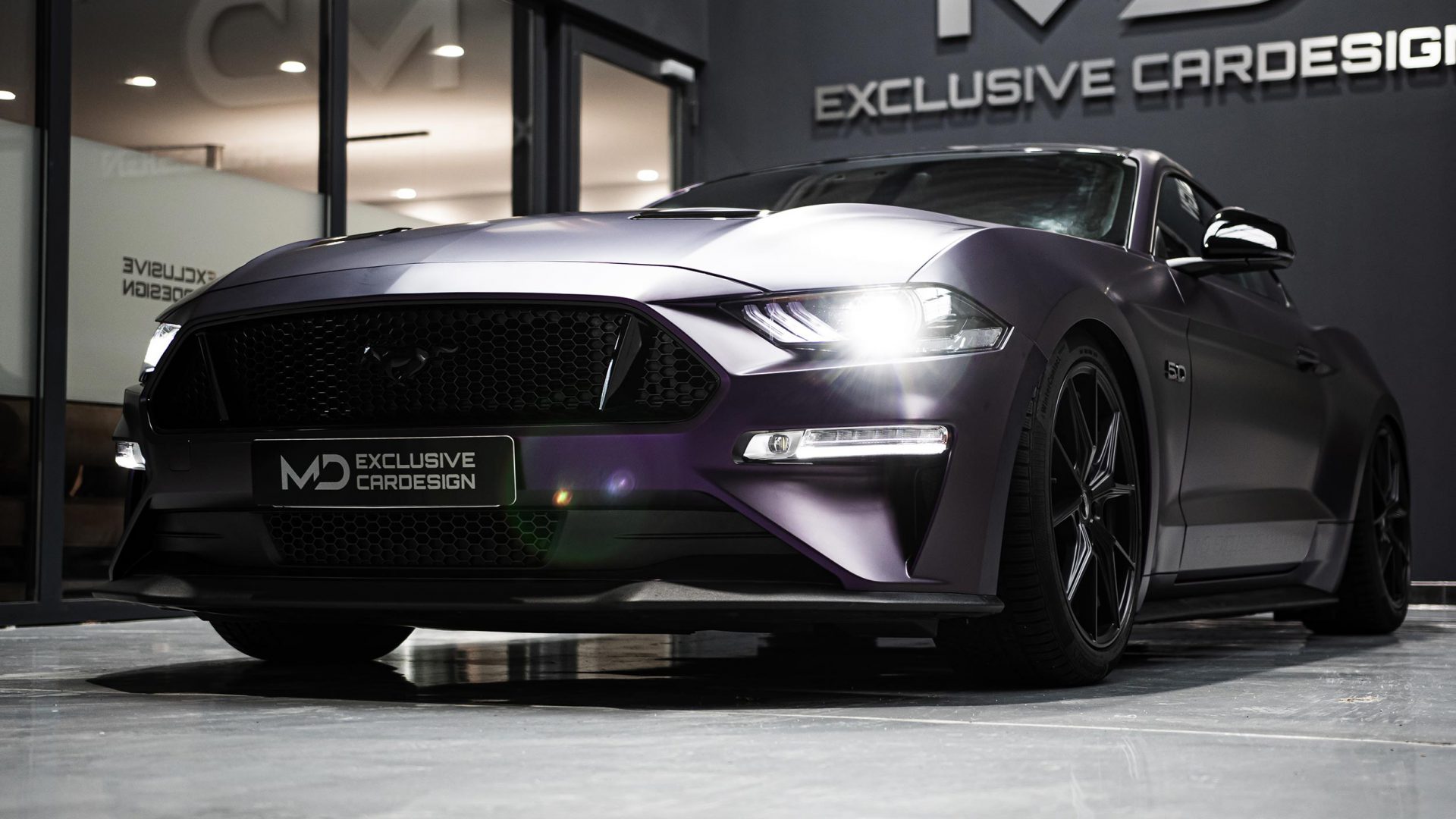 Ford Mustang VI GT FastBack 5.0 - Wrapping in KPMF Matt Purple Black ...