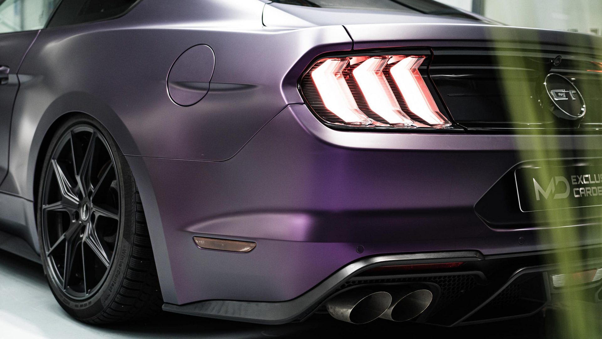 Ford Mustang VI GT FastBack 5.0 - Wrapping in KPMF Matt Purple Black ...