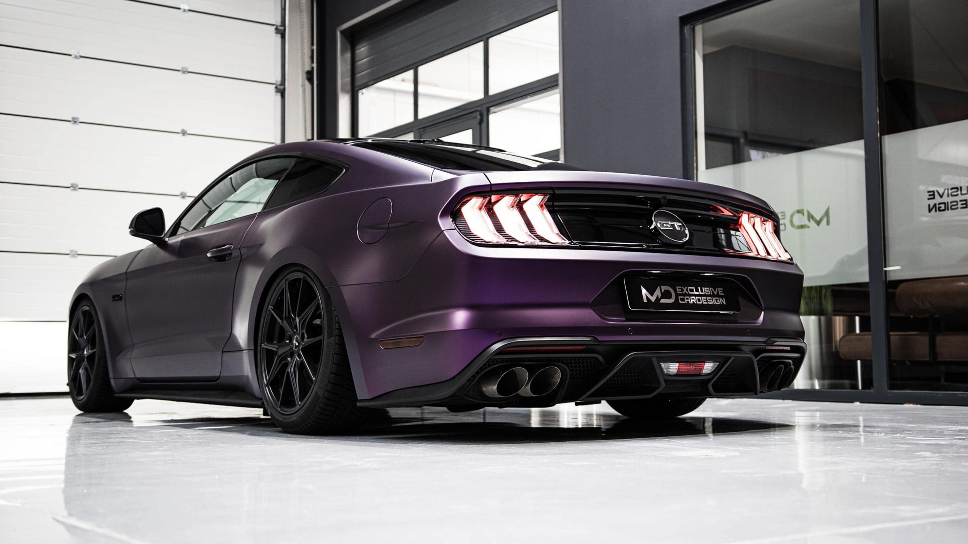 Ford Mustang VI GT FastBack 5.0 - Wrapping in KPMF Matt Purple Black ...
