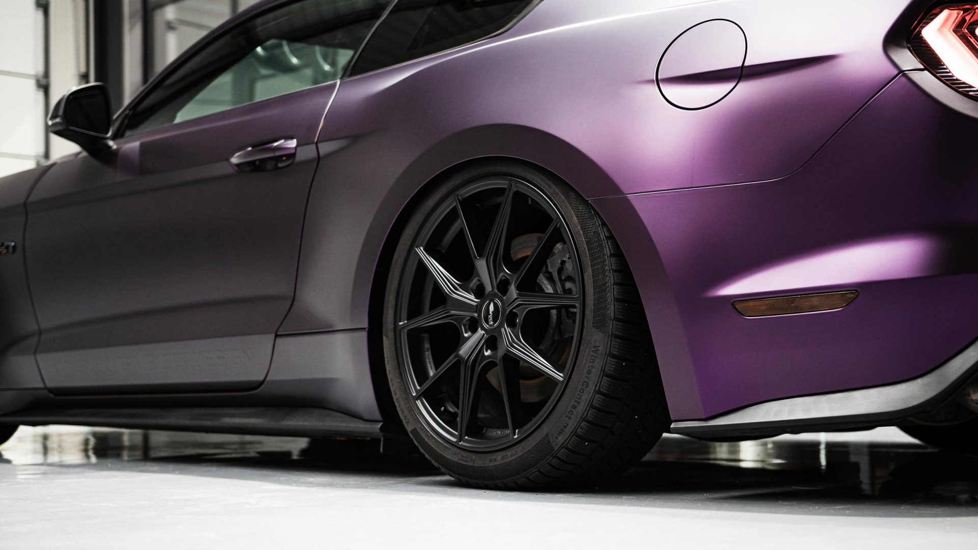 Ford Mustang VI GT FastBack 5.0 - Wrapping in KPMF Matt Purple Black ...