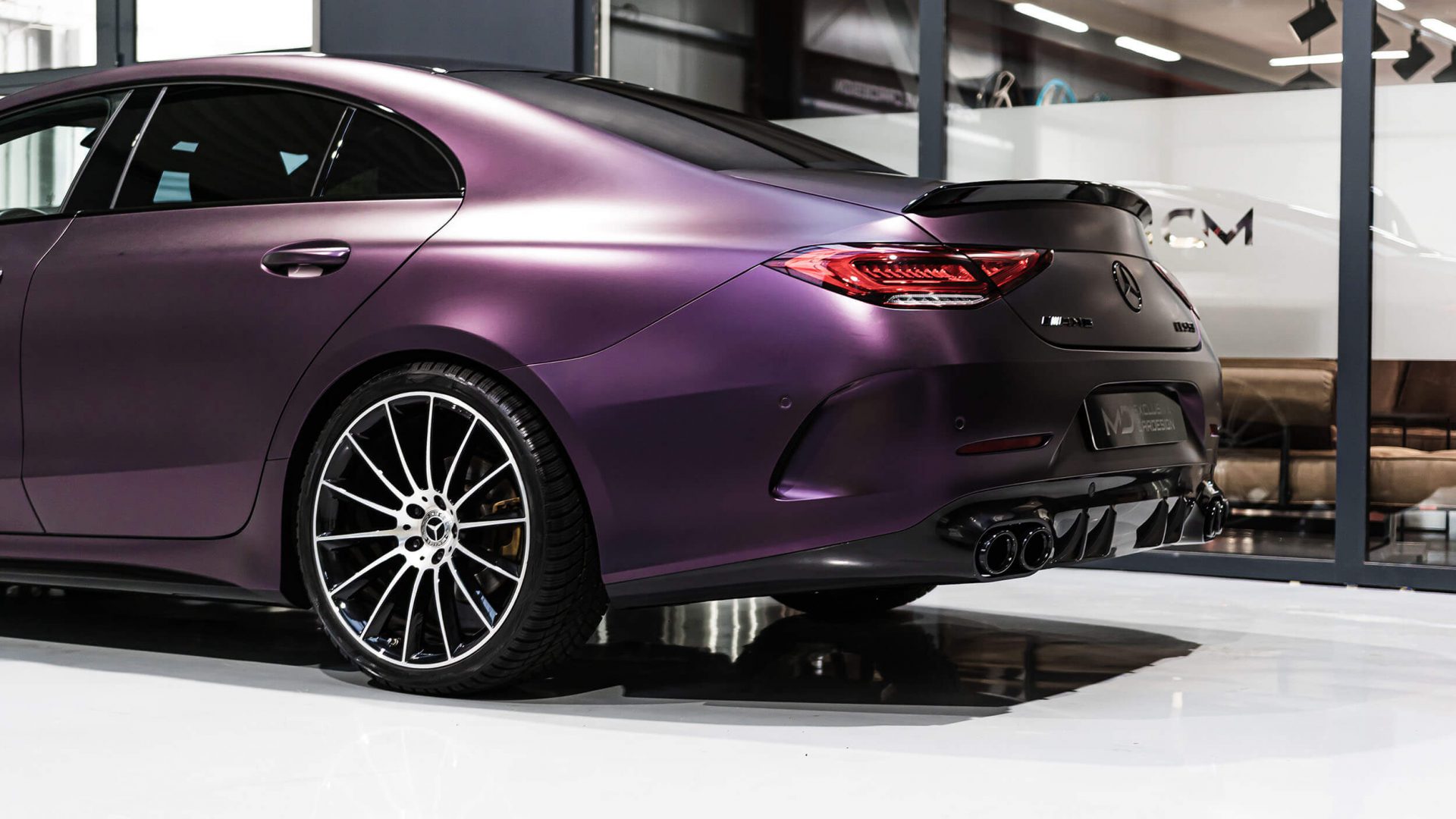 Mercedes-AMG CLS 53 C257 - Folierung in PWF Matt Midnight Purple CC ...