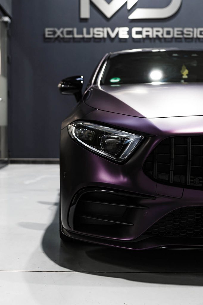Mercedes-AMG CLS 53 C257 - Folierung in PWF Matt Midnight Purple CC ...