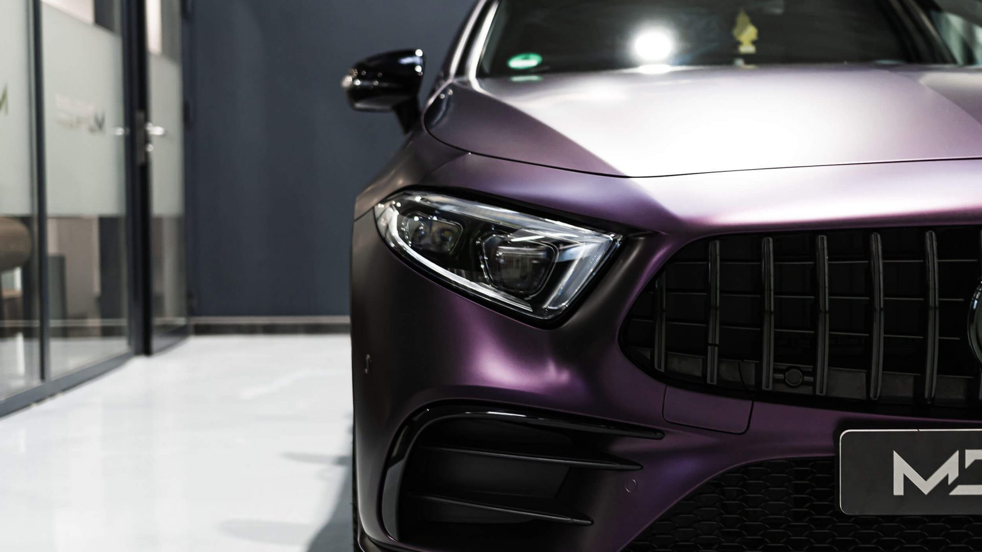 Mercedes-AMG CLS 53 C257 - Folierung in PWF Matt Midnight Purple CC ...
