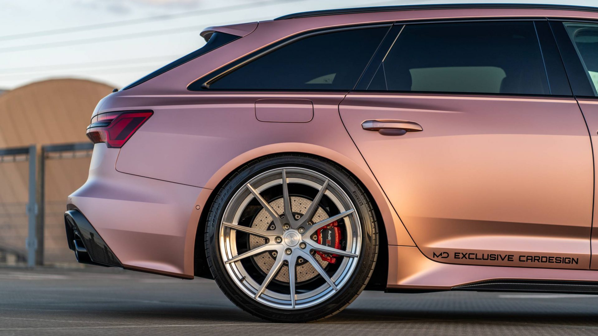 Audi RS6 C8 - Wrapping in PWF Matt Royal Rose - M&D exclusive cardesign