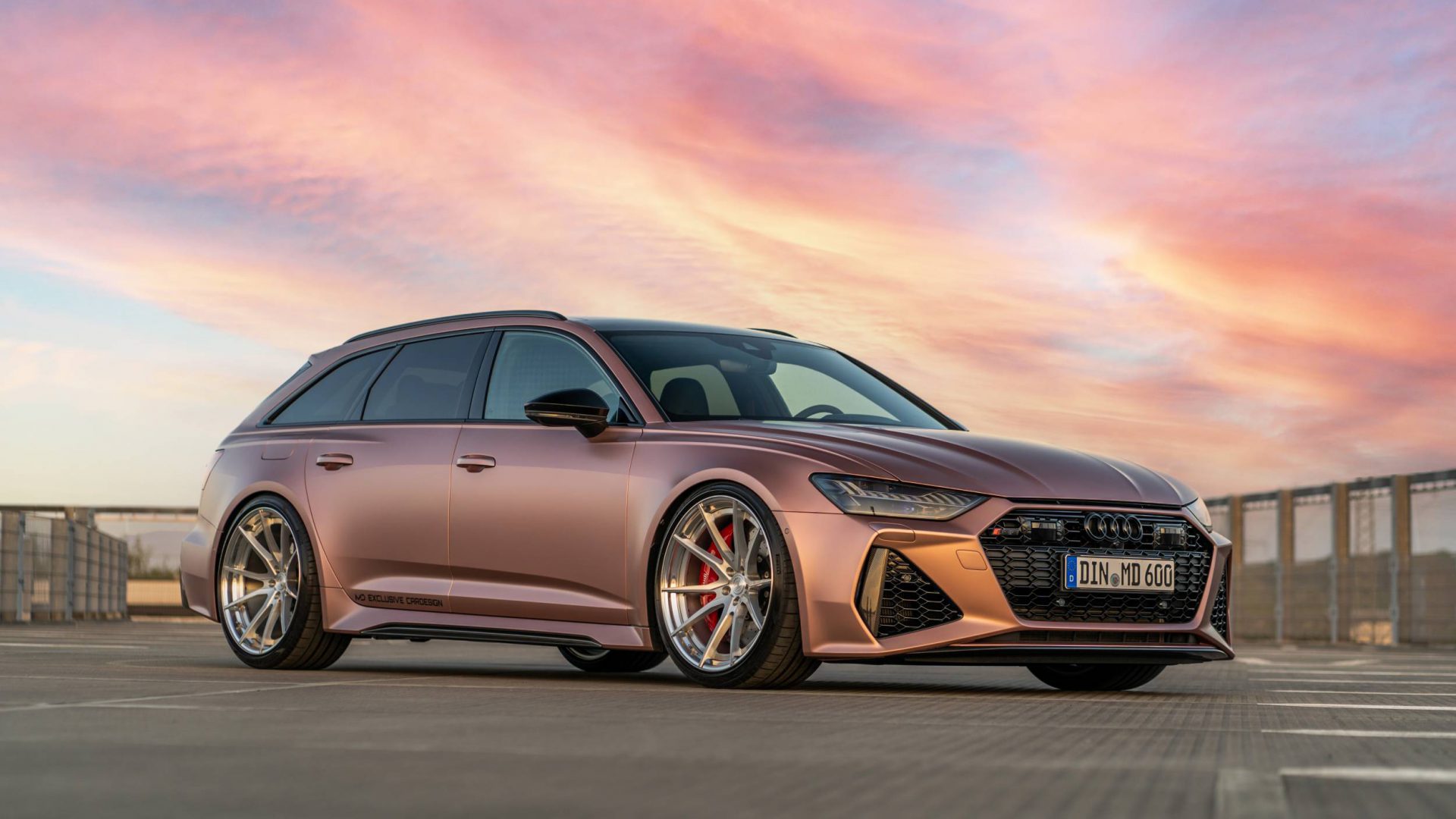 Audi RS6 C8 - Wrapping in PWF Matt Royal Rose - M&D exclusive cardesign